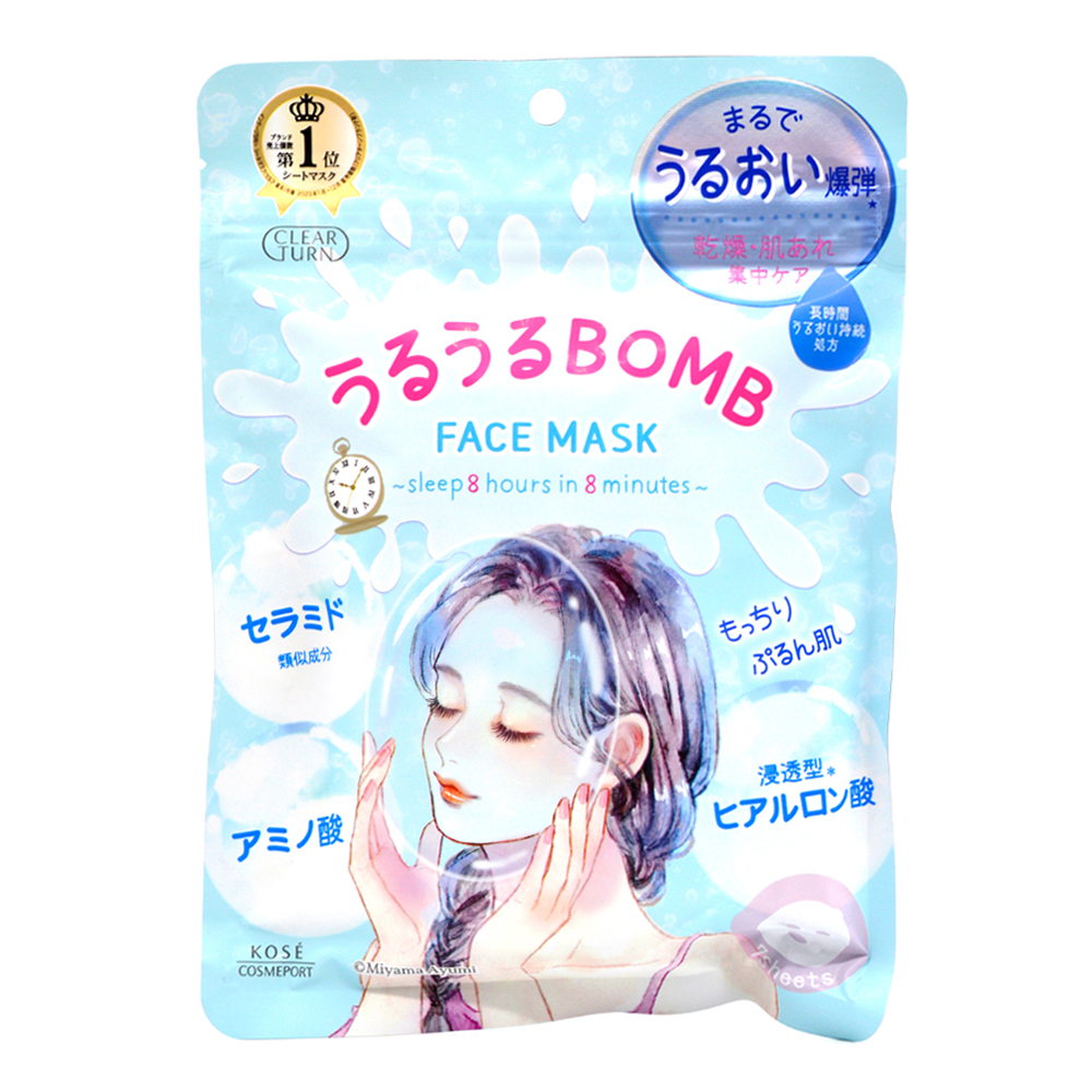 KOSE 코스메포트 클리어 턴 윤기 나는 BOMB 마스크 7매입